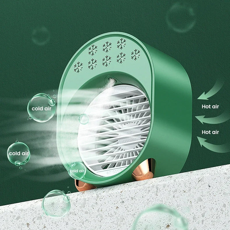 3-Speeds USB Portable Air Cooler Misting Fan – alivelyshop